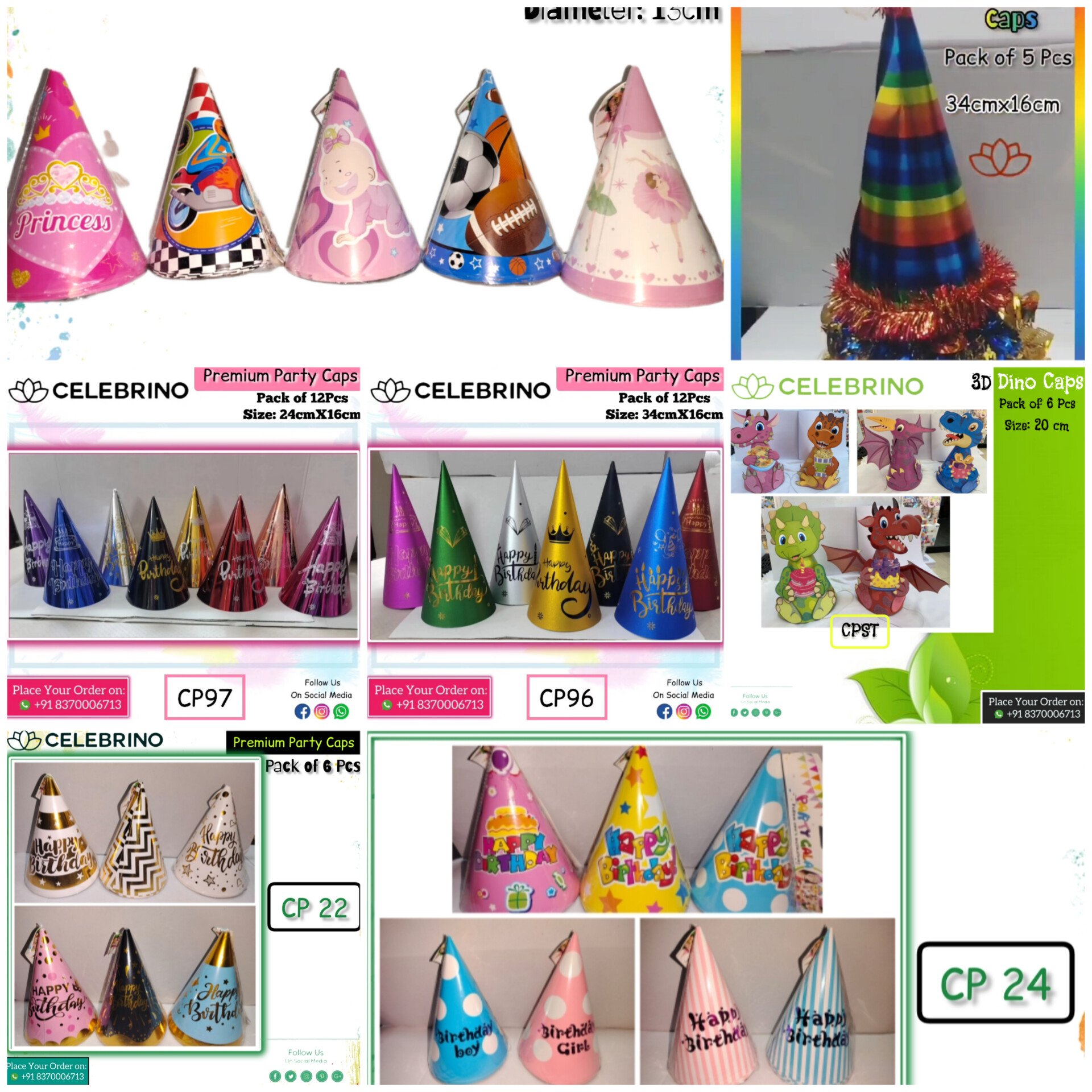 Premium Party Caps – pankhuonline